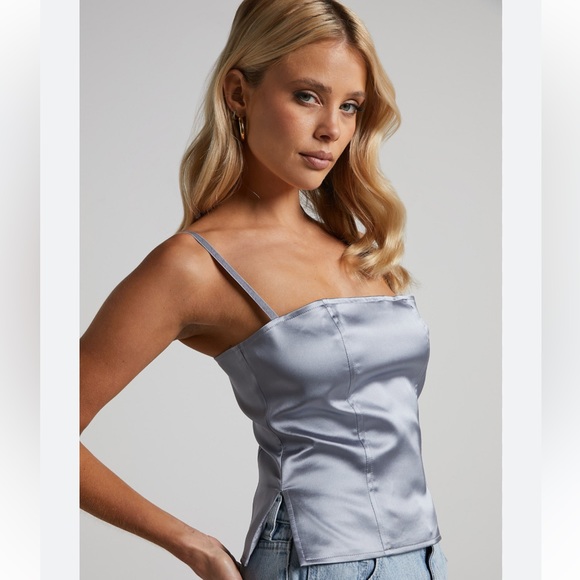 Lioness | Tops | Lioness The Muse Corset Sonic Silver | Poshmark